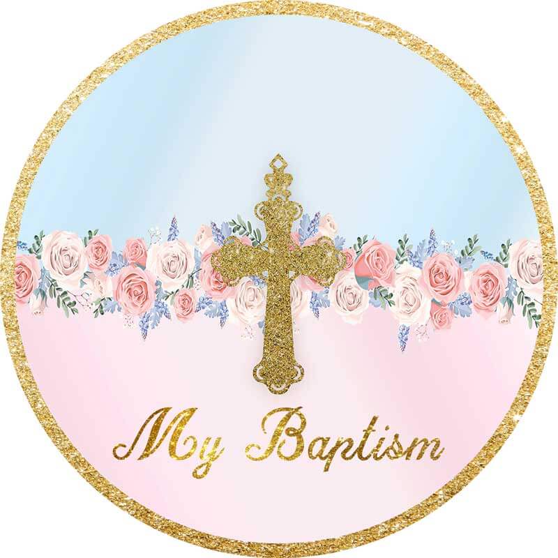Baptism Round Backdrop – ubackdrops