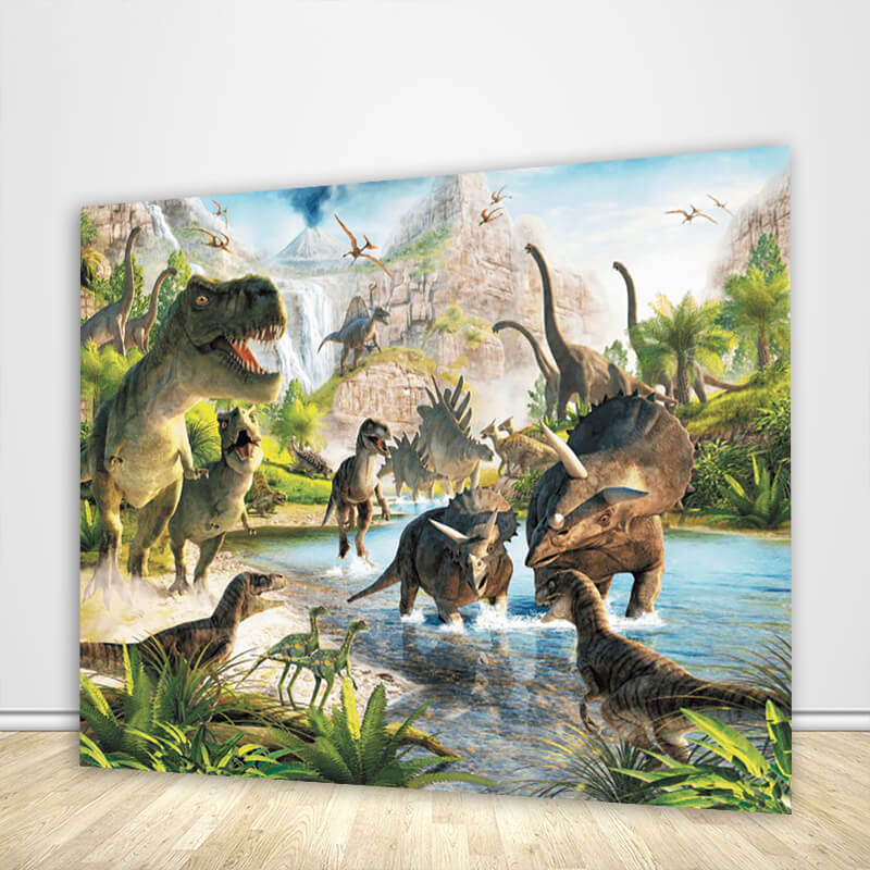 Dinosaur Themed Party Backdrop Dinosaurs Birthday Party Backdrop Ideas ...