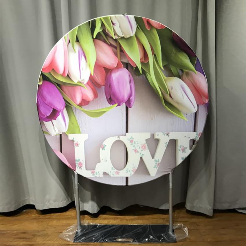 Double-sided Custom Round Backdrop with Zipper Backdrop ONLY – ubackdrops