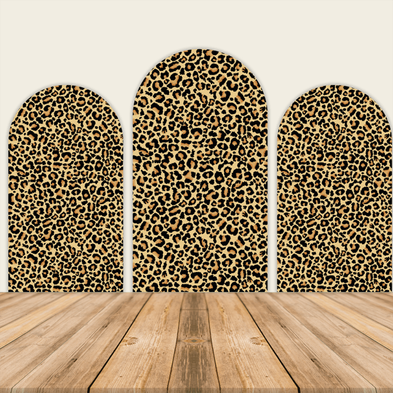 Leopard Inspired Birthday Party Decoration Chiara Backdrop Arched Wall ...