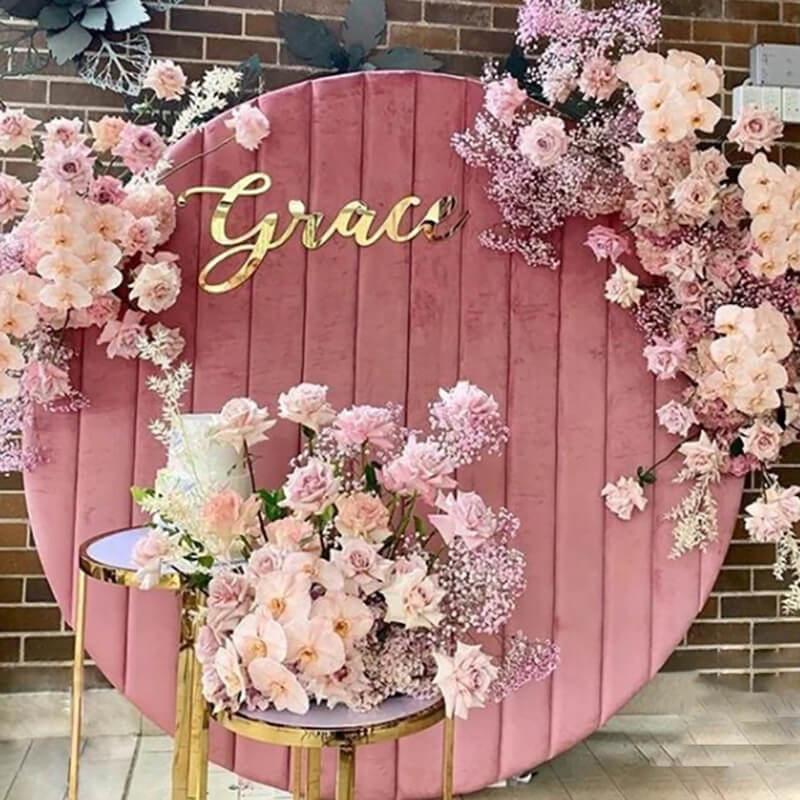 Pink Velvet Round Backdrop Cover with Stand | FREE SHIPPING – ubackdrops