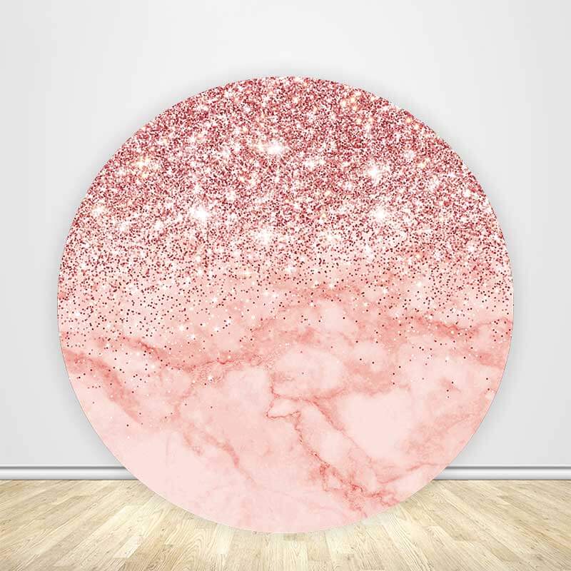 Rose Gold Glitter Round Backdrop Cover – ubackdrops